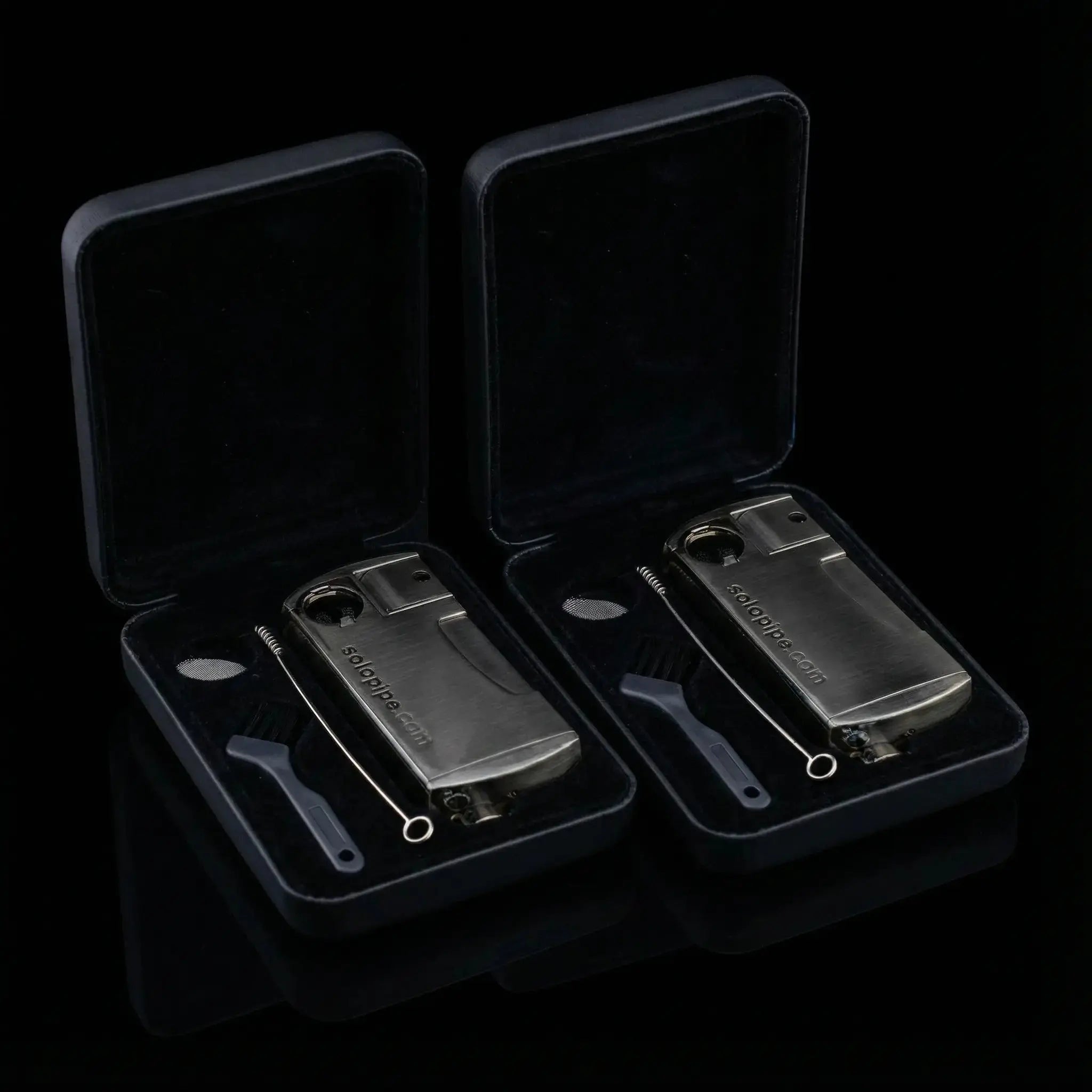 2-Pack SoloPipe Luxuriant Gunmetal | Refillable Self-Lighting Pipe ...